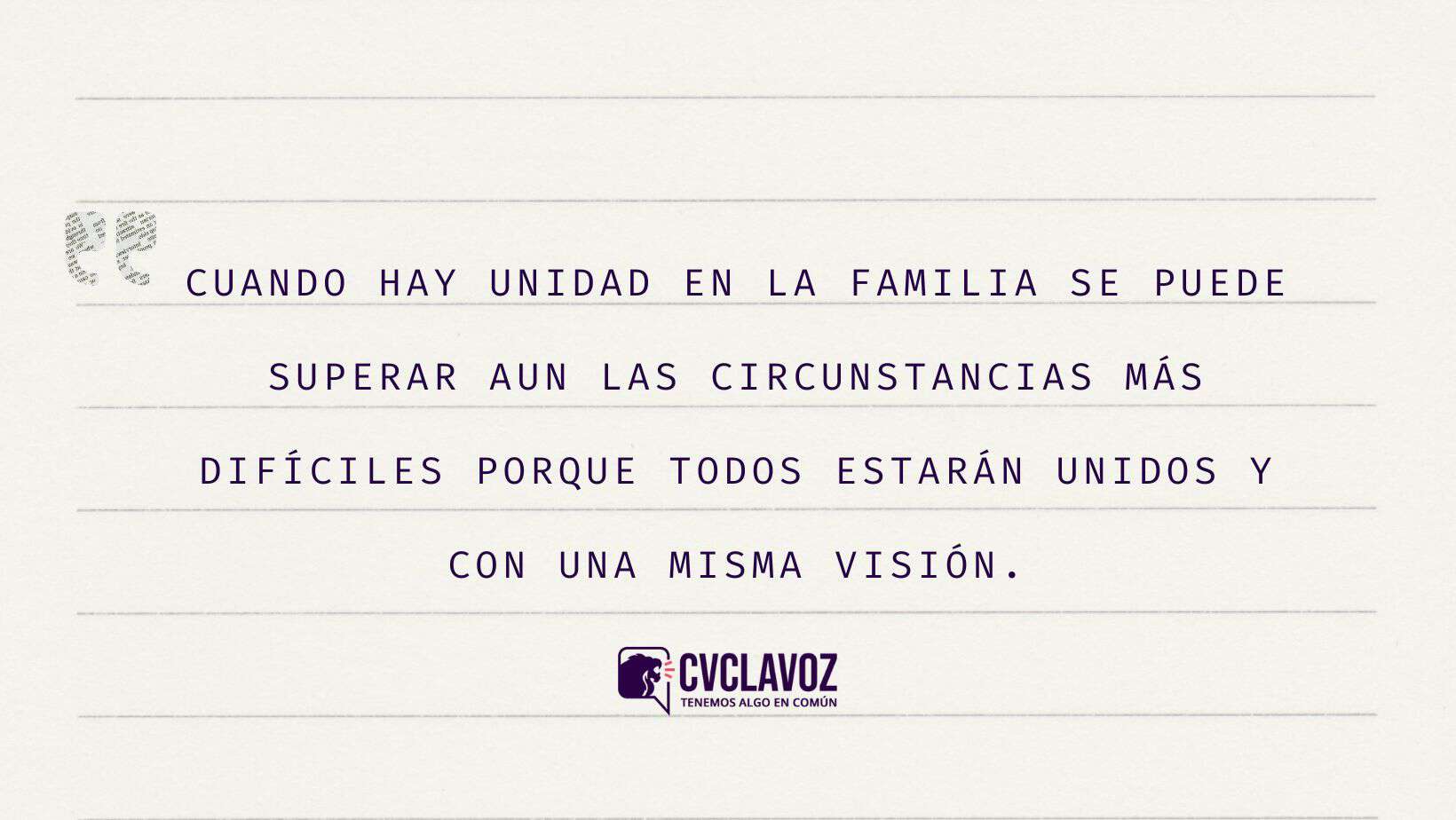 El poder de la unidad familiar - CVCLAVOZ